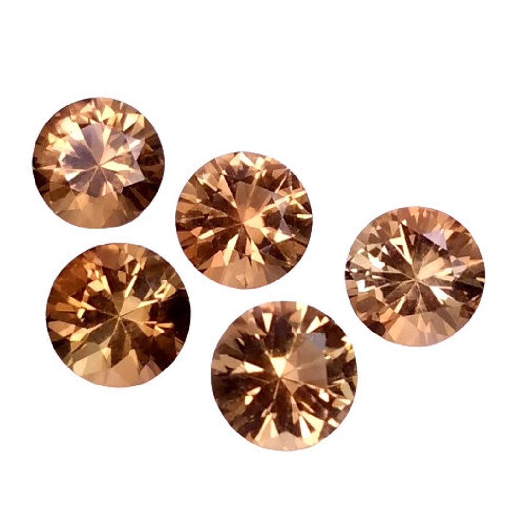 5.05 CTS Brown Natural Scapolite Round Cut 5pcs Loose Gemstones see ...