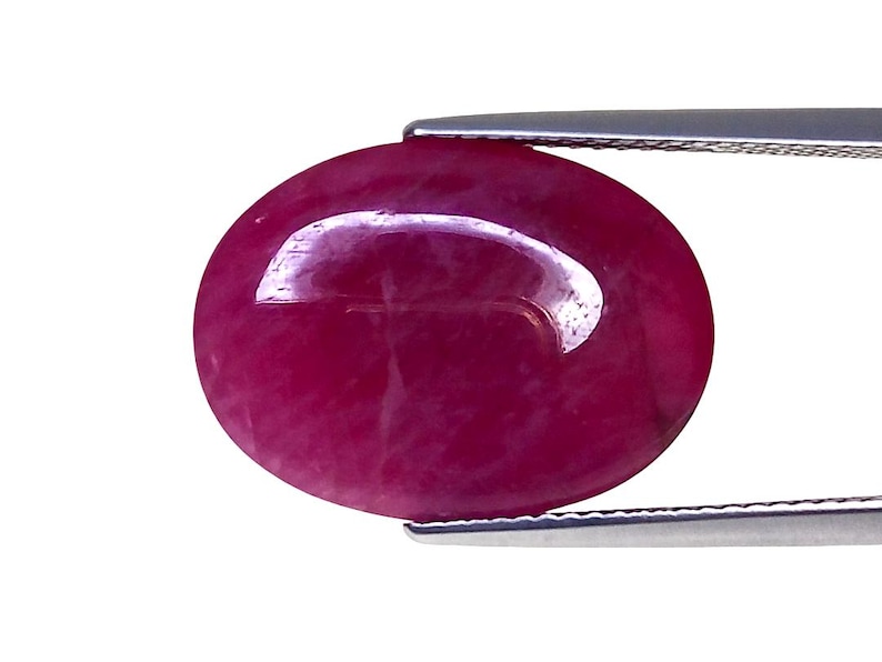 Natural GIL Certified 16.45cts Red Ruby: Oval Cabochon Gemstone - Etsy UK