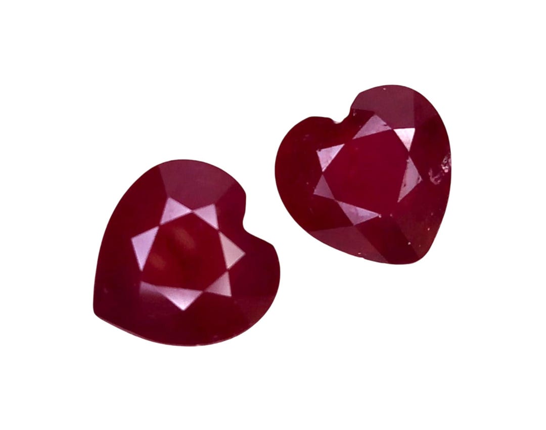 Heart Shape Pink Red Ruby Gemstone: 12.86 Cts, Mozambique - Etsy
