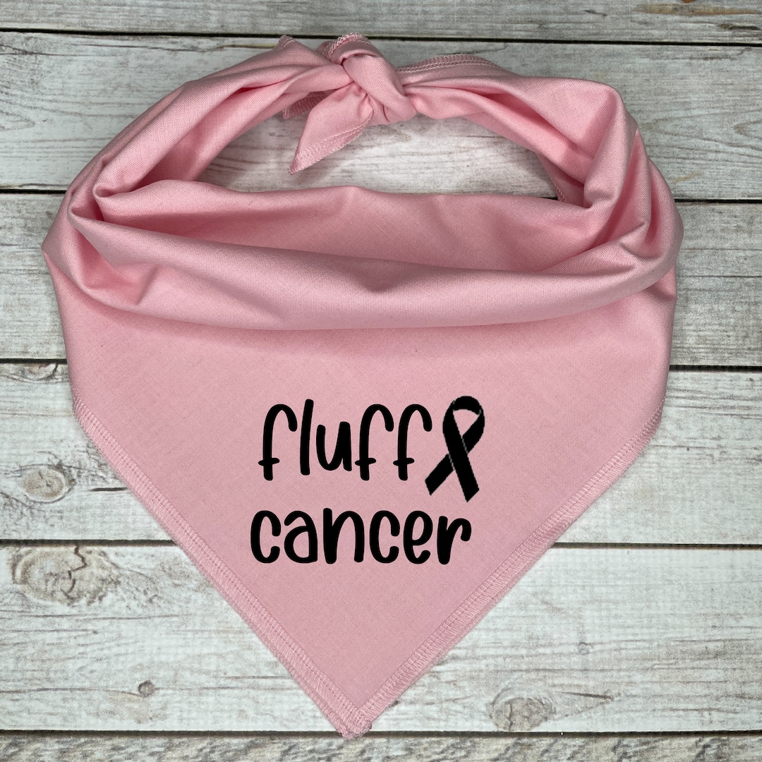 Fluff Cancer Dog Bandana: Breast Cancer Awareness Cotton - Etsy