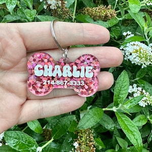 Personalized Acrylic Dog Tag With Phone Number - Etsy