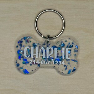 Personalized Acrylic Dog Tag With Phone Number - Etsy