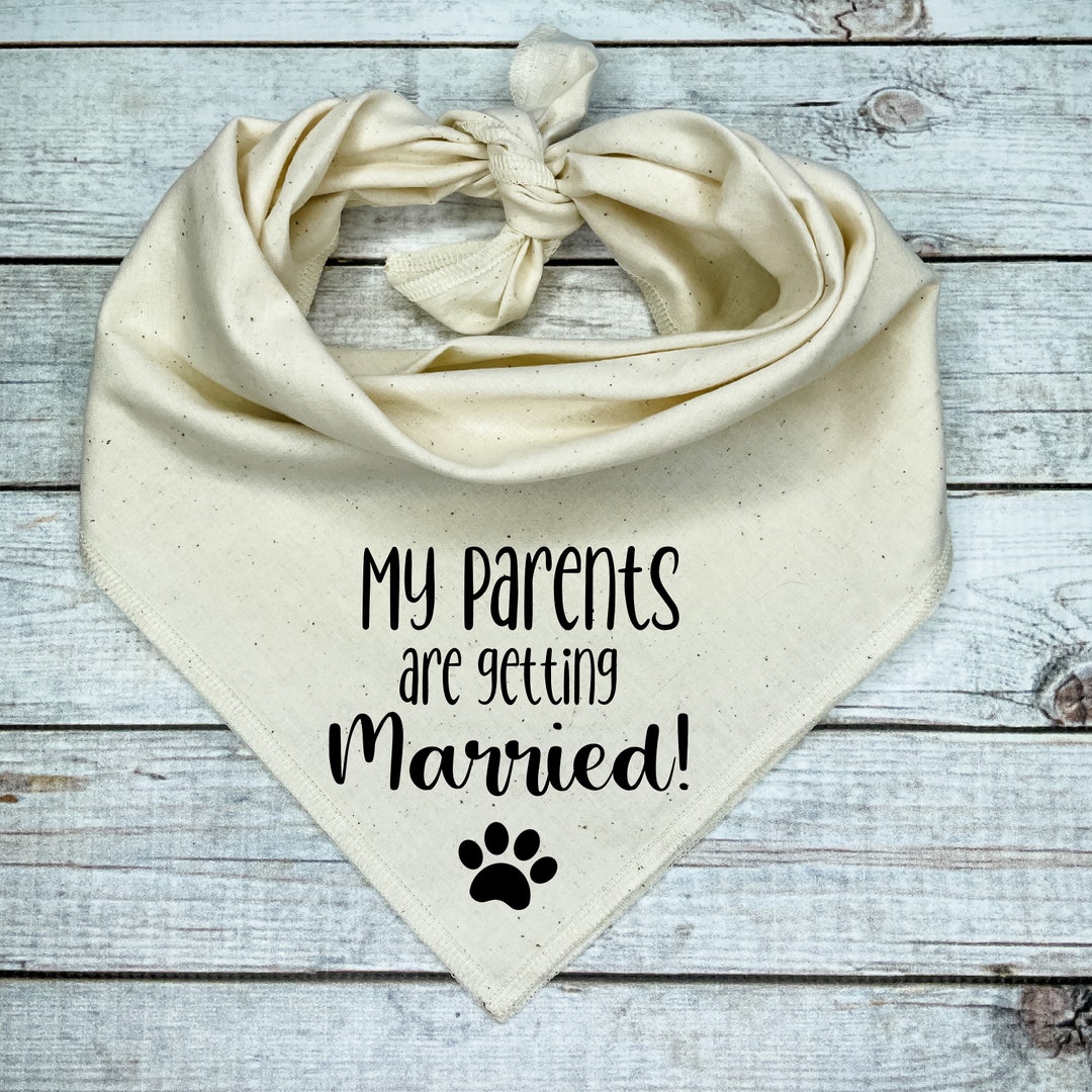 My Parents Are Getting Married Dog Bandana: Wedding Engagement Photo ...