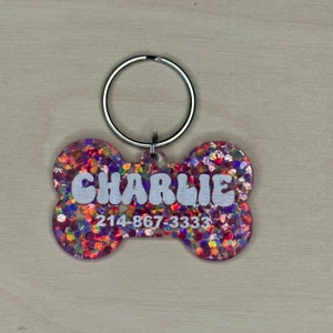 Personalized Acrylic Dog Tag With Phone Number - Etsy