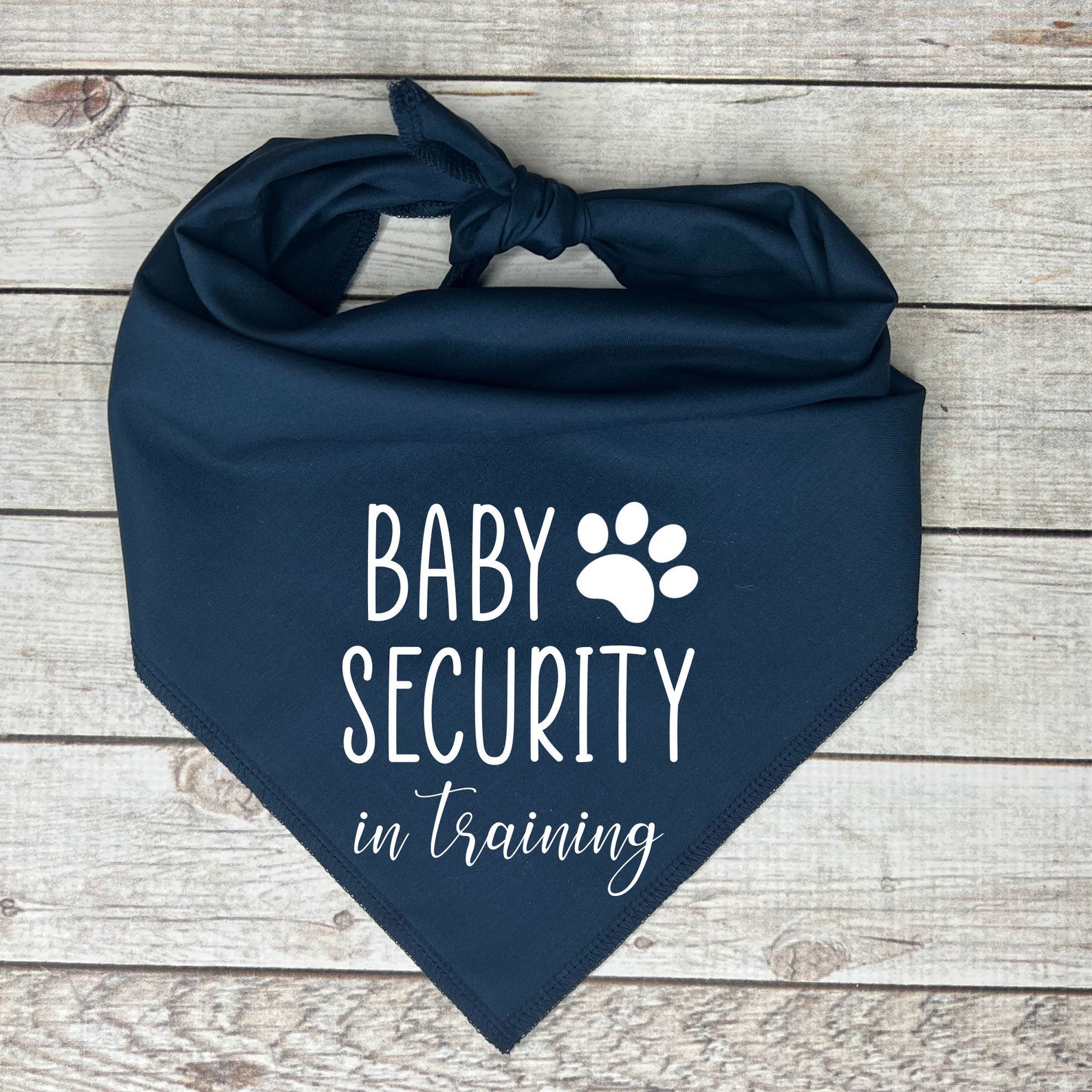 Baby Security in Training Dog Bandana Birth Announcement Dog - Etsy