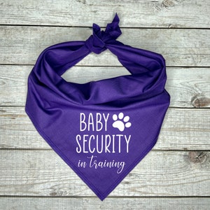 Baby Security in Training Dog Bandana Birth Announcement Dog - Etsy
