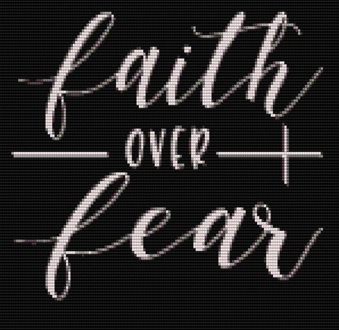 Bead Pattern, Bead Loom Pattern, Faith Over Fear, Miyuki Delica ...