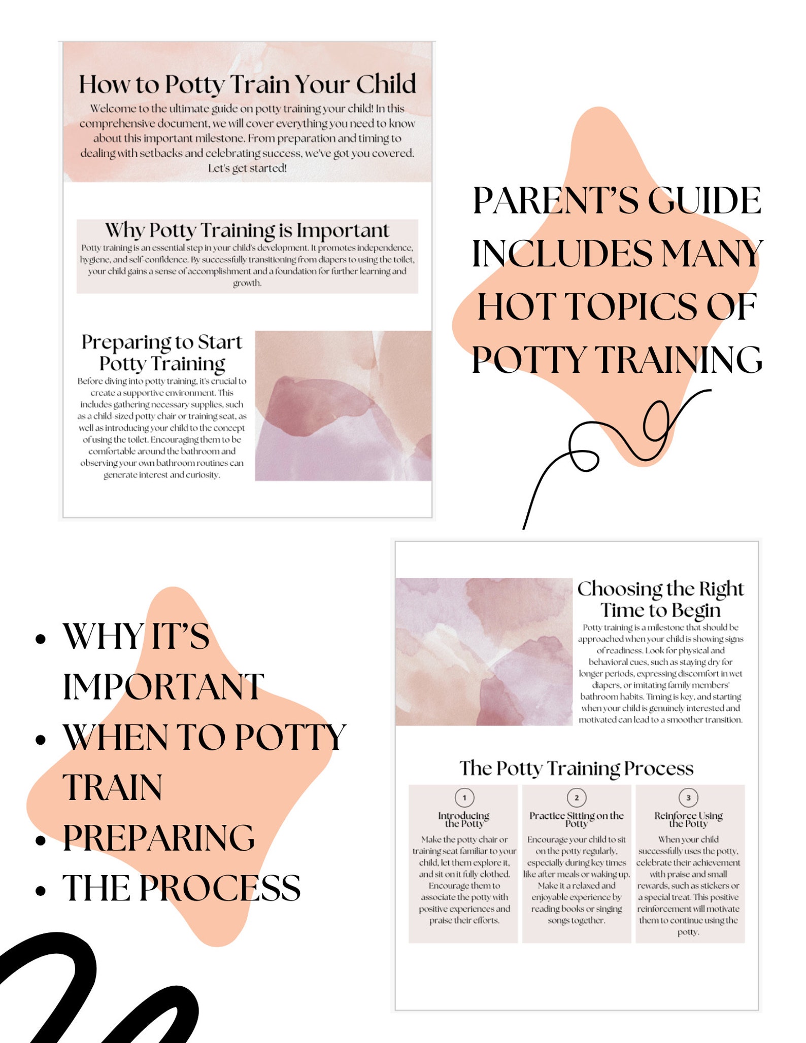 Potty Training Guide and Tracker, Parent Potty Training Guide, Potty ...