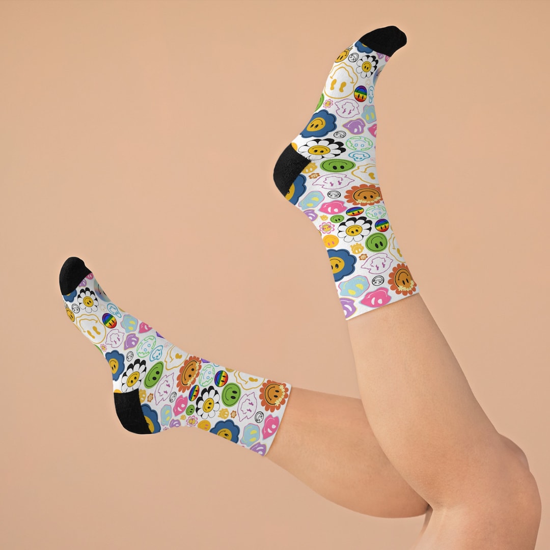 Smiley Socks - Etsy