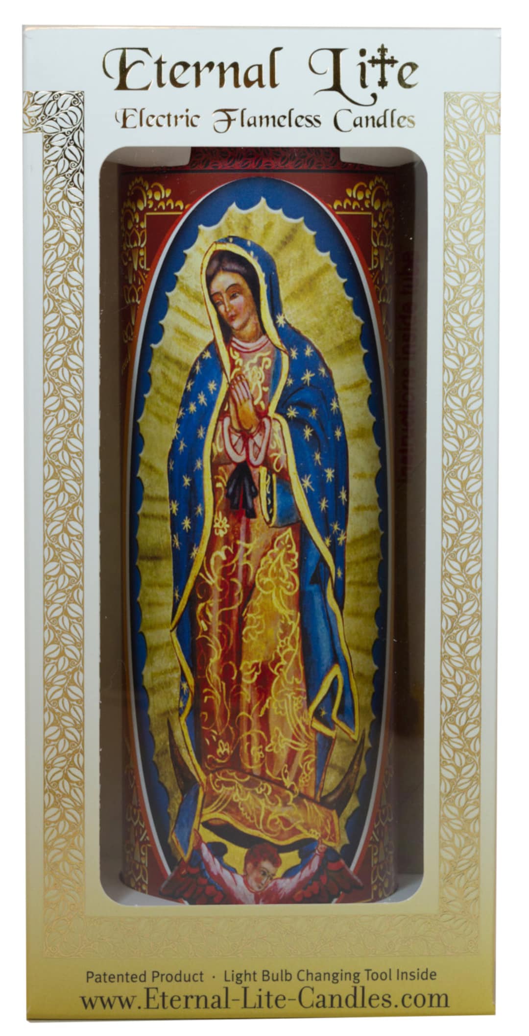 Our Lady of Guadalupe Flameless Prayer Candle - Etsy