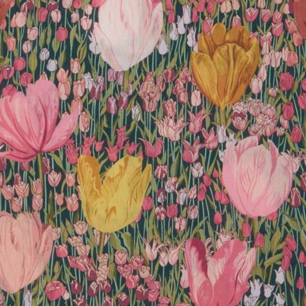 Tulip Print Fabric - Etsy