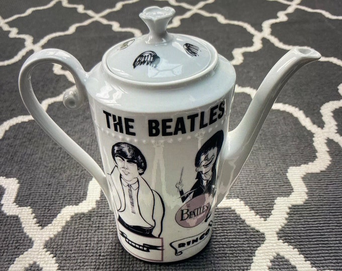Vintage the Beatles Caricature Teapot Washington Pottery Ltd Hanley ...