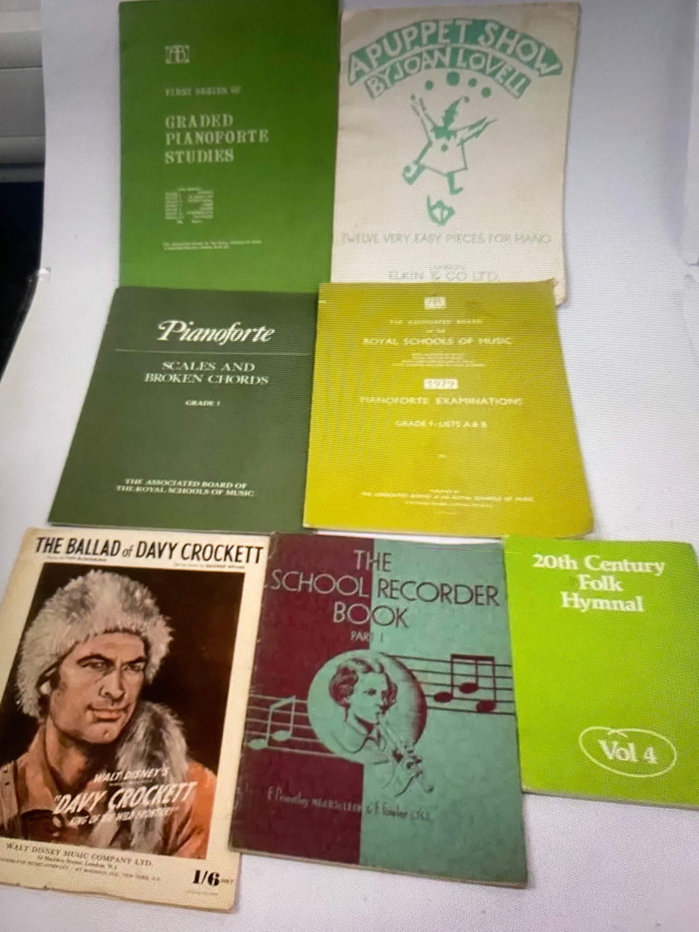 Vintage Music Books/Scores Recorder Piano Hymns - Selection of 7 ...