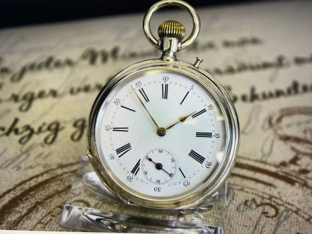 Rare Antique Solid Silver Pocket Watch Pocket Watch - Robert GENEVE - Etsy