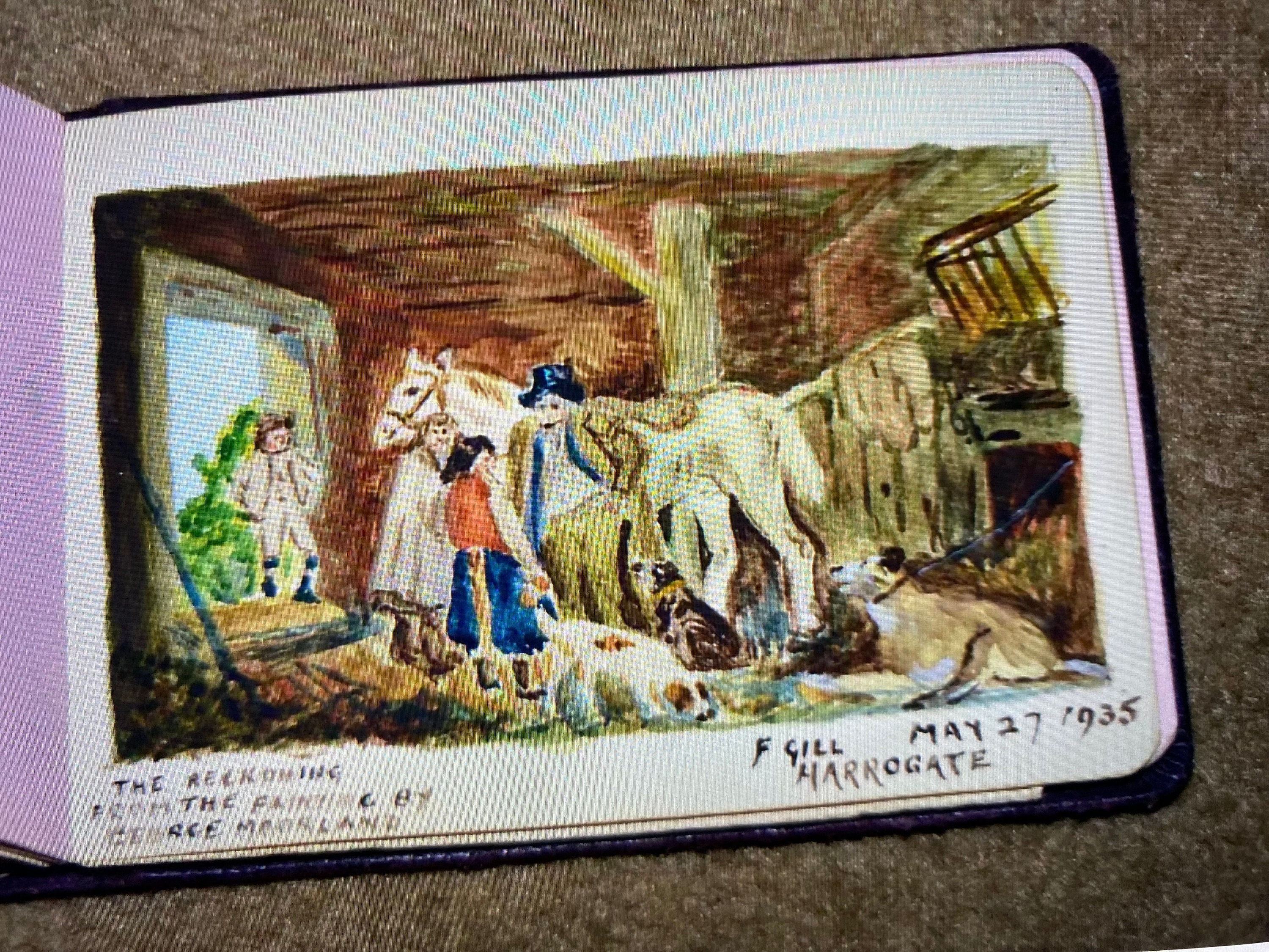 Vintage Autograph/Commonplace Book - with Drawings and Messages