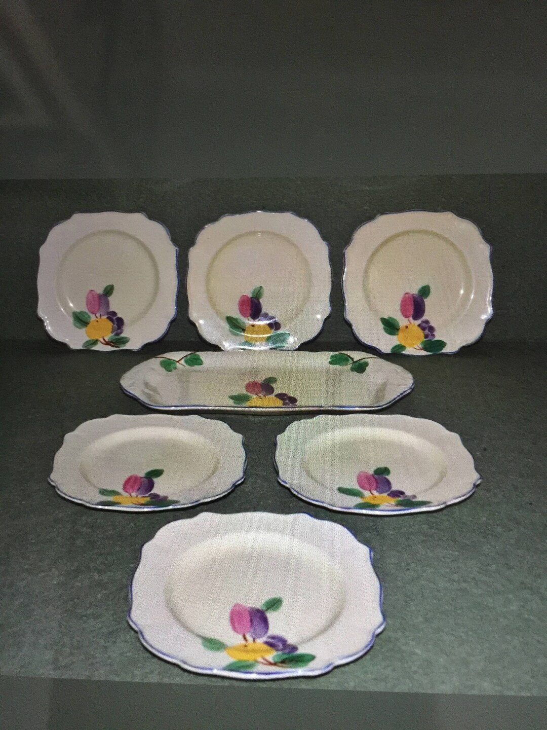 Vintage Royal Venton Ware Art Deco Hand Painted 6 Side Plates and ...