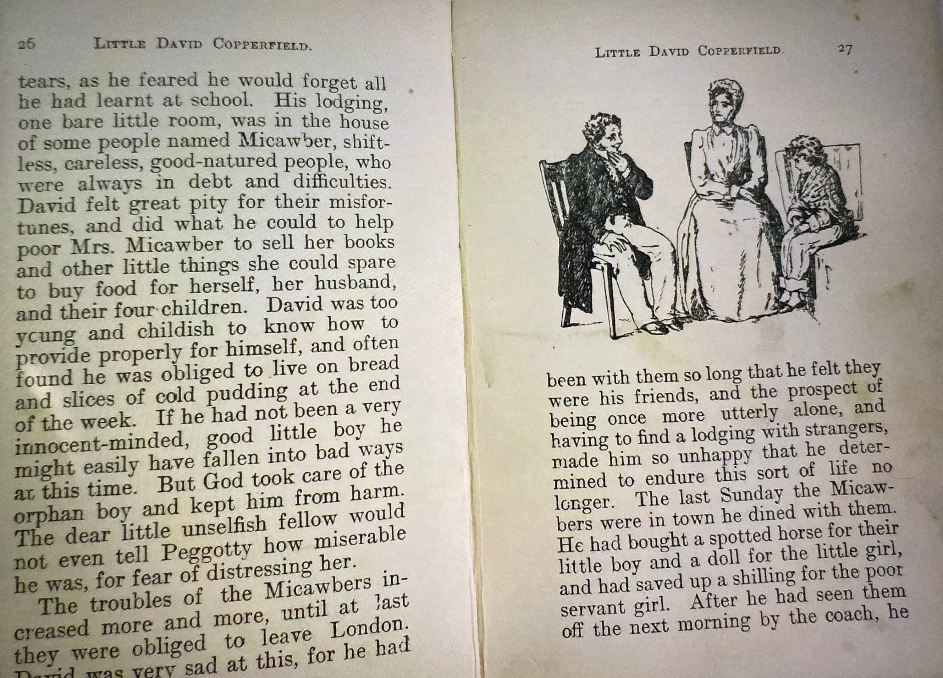 Vintage Little David Copperfield, A children's story by Dickens retold ...