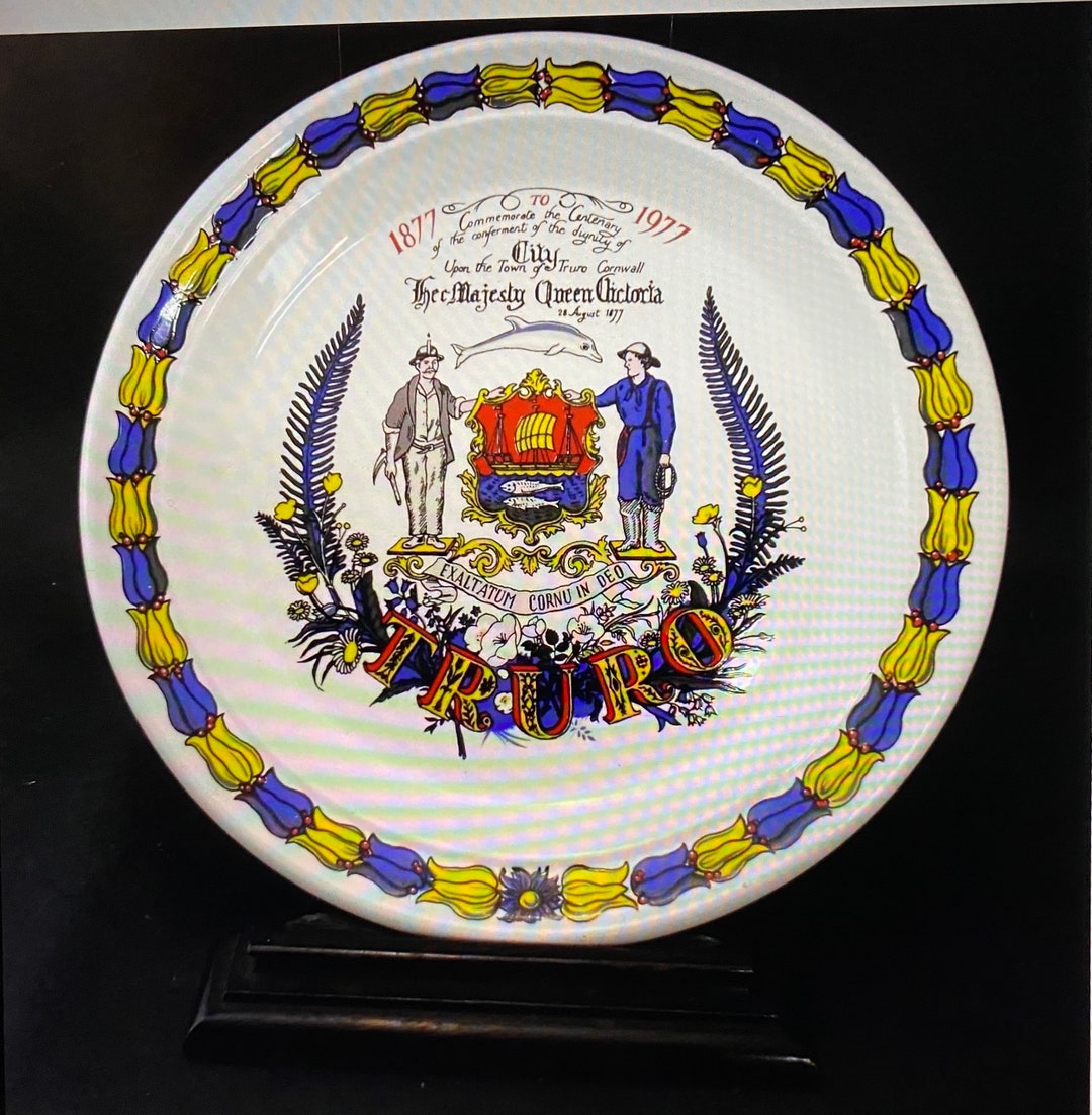 Vintage Truro City Centenary Commemoration Plate 1877 - 1977 Limited ...