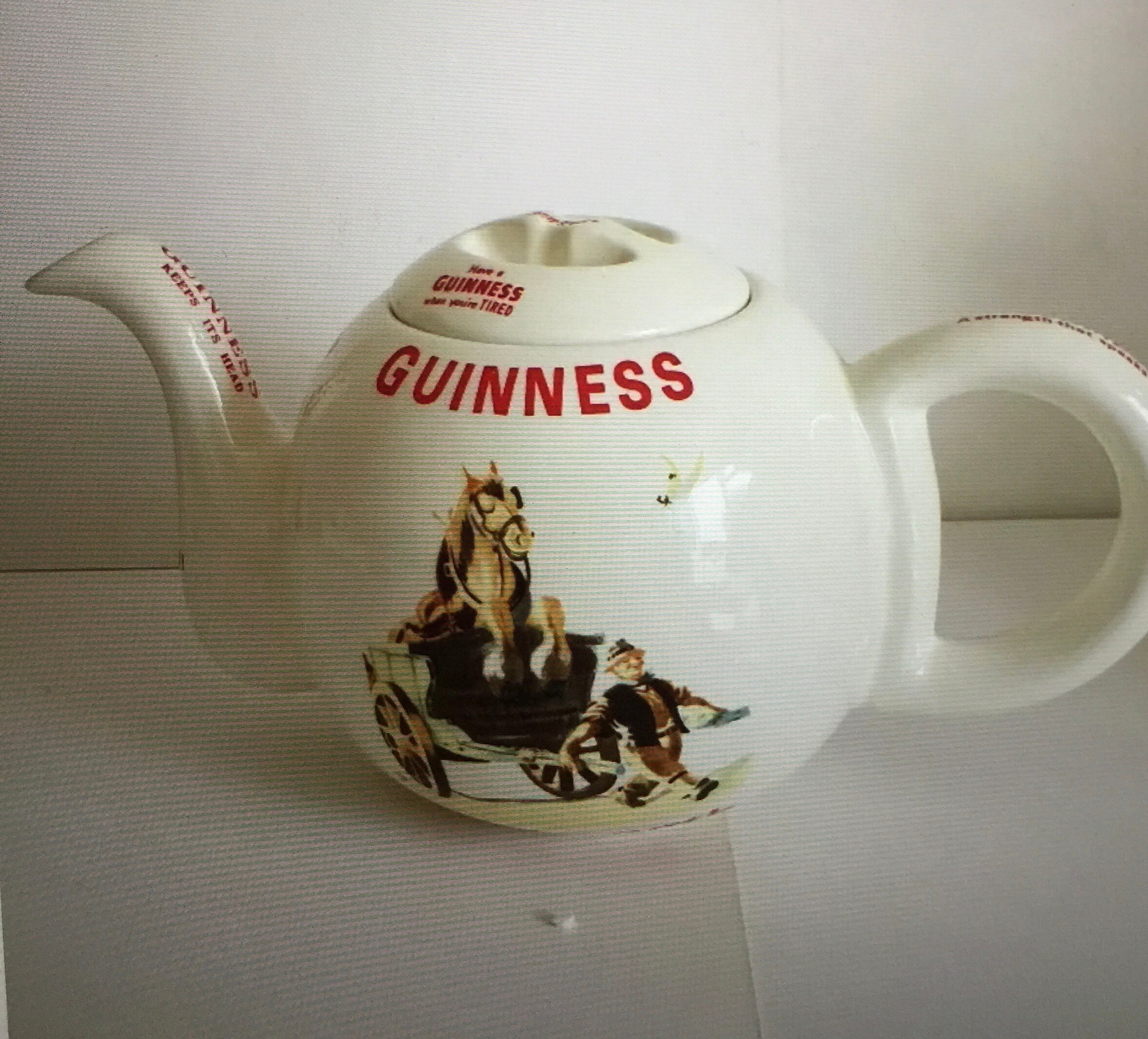 Vintage Rare Guinness Advertising Teapot - Made by Carlton Ware - 1960s