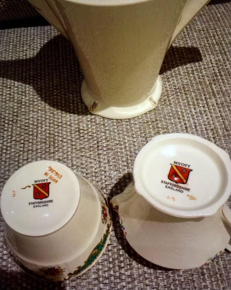 Elegant Antique Myott Art Deco Coffee Set for Four Persons | Etsy