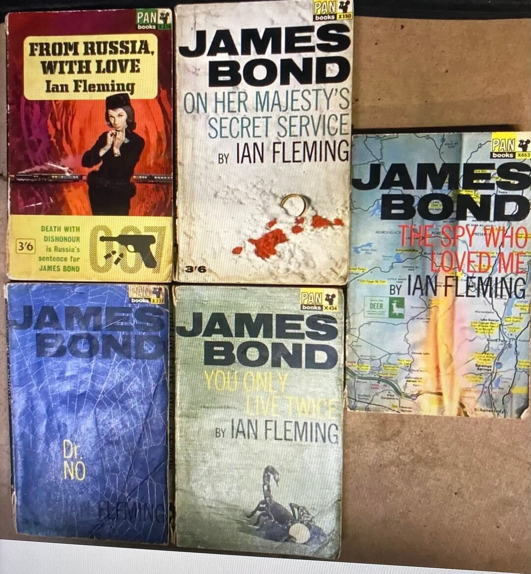 Vintage James Bond 007 Collection of 5 Original Pan Paperback - Etsy