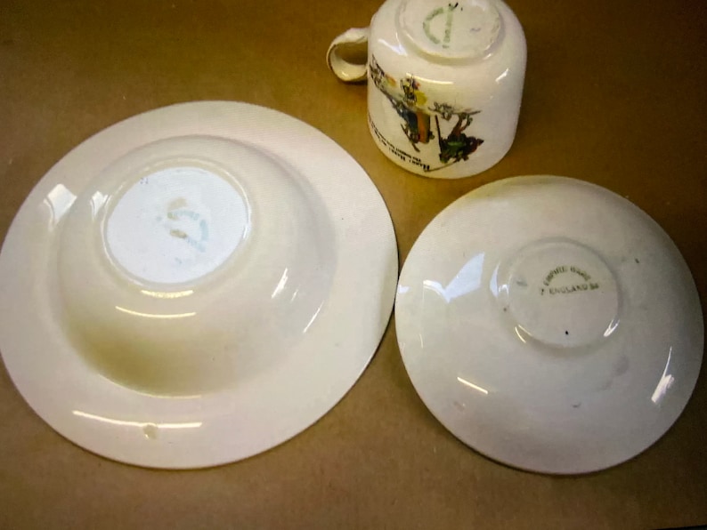 Vintage Empire Ware Baby’s Plate, Bowl, Cup and Saucer - 1930s - Etsy UK