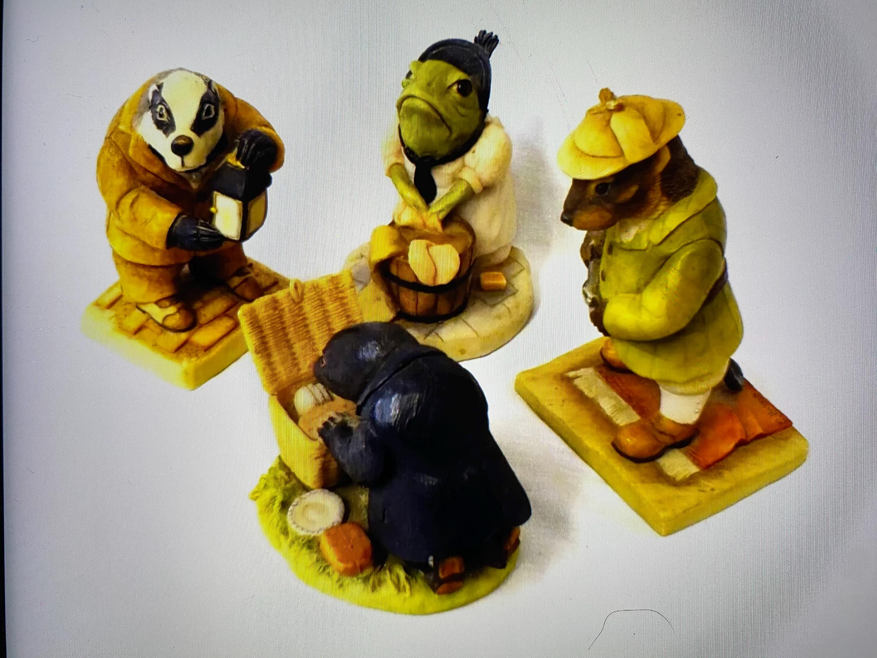 RARE Vintage Teviotdale Wind in the Willows Figures x4 - Toad, Mole ...