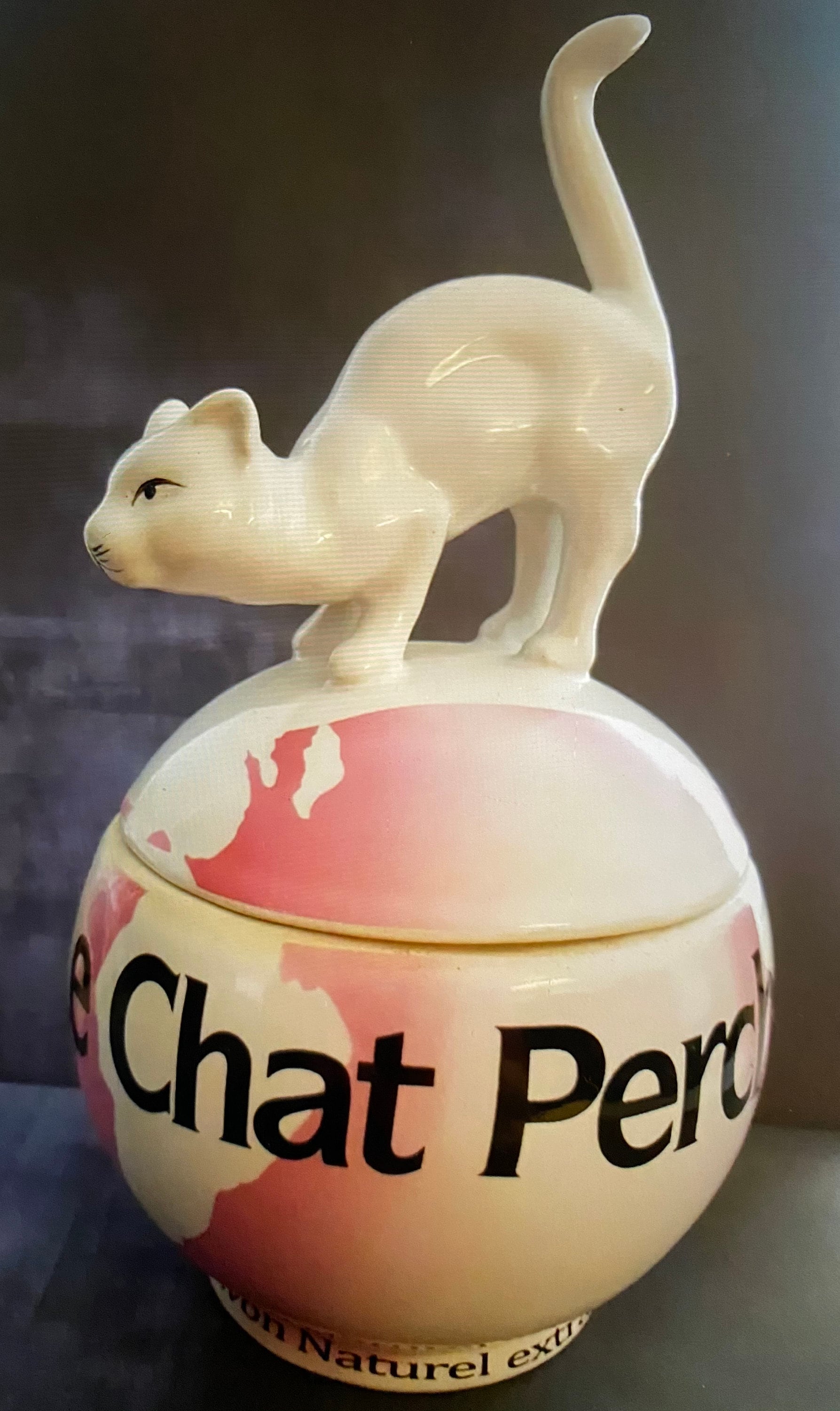 Vintage Art Deco French Soap Lidded Bowl/Box LE CHAT PERCHÉ” - 1920s