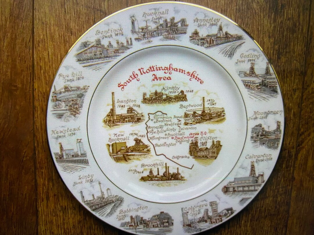 South Nottinghamshire Area Coal Mining Commemorative Plate - Etsy