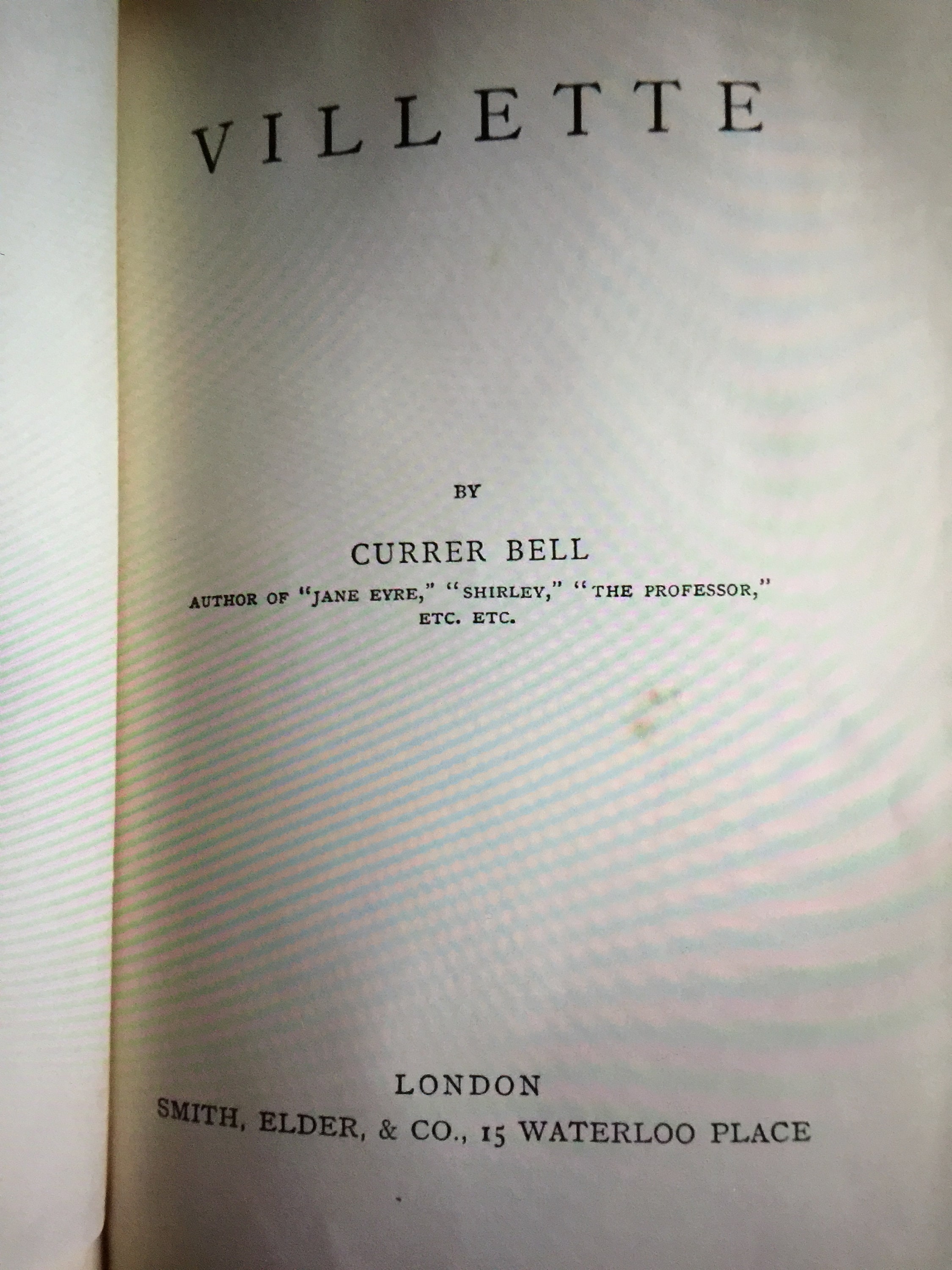 Antique Set of 3 Books by Charlotte Bronte - Currer Bell - Villette ...