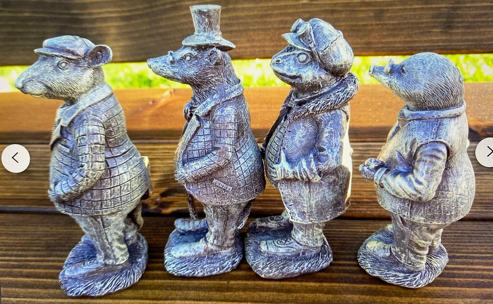 Wind in the Willows - 4 Sculptures Features Ratty, Moley, Toad and Mr ...
