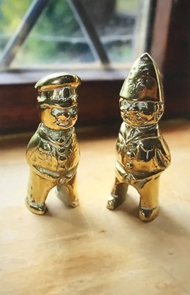Vintage Solid Brass Policemen Figures - Etsy