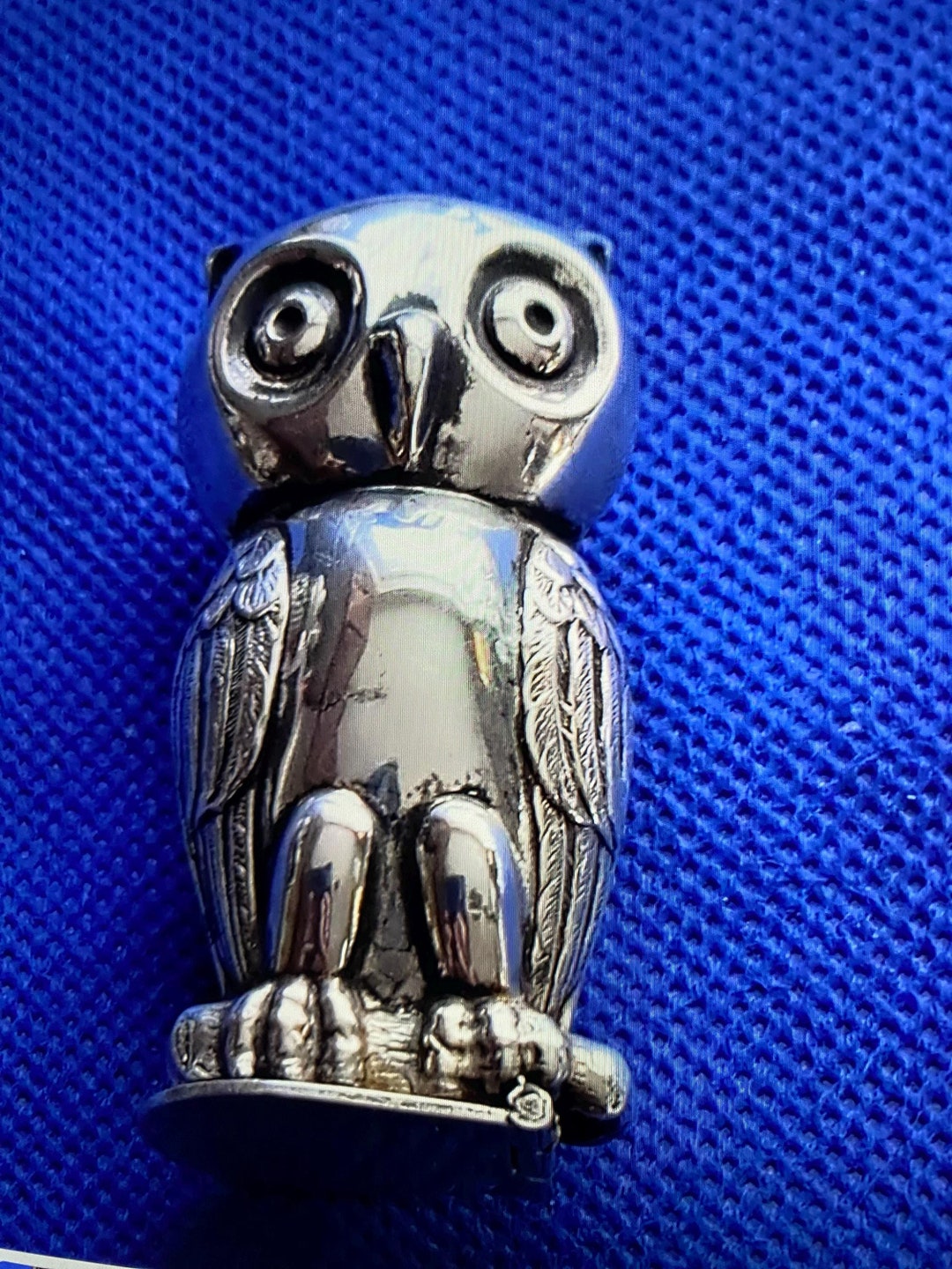 Antique Novelty Silver Plated Owl Pounce Pot Pepperette - 1900 - 1940 ...