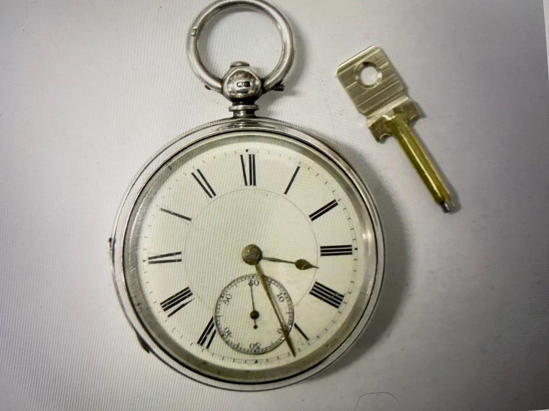 Antique Victorian Birmingham Hallmarked Silver ENGLISH WATCH Co Pocket ...