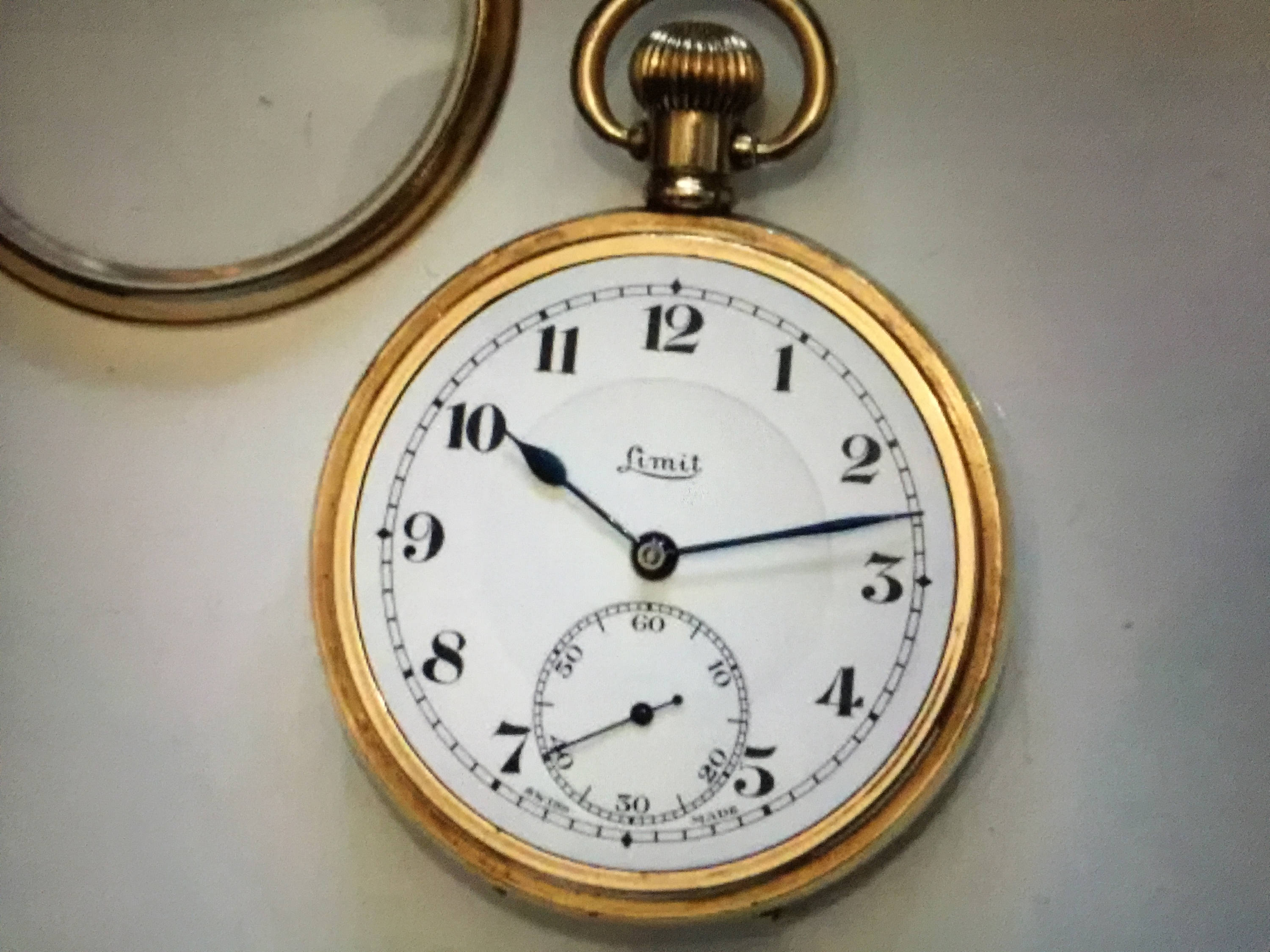 Vintage LIMIT Pocket Watch In A Stem Wind and Set 10 ct Rolled Gold ...