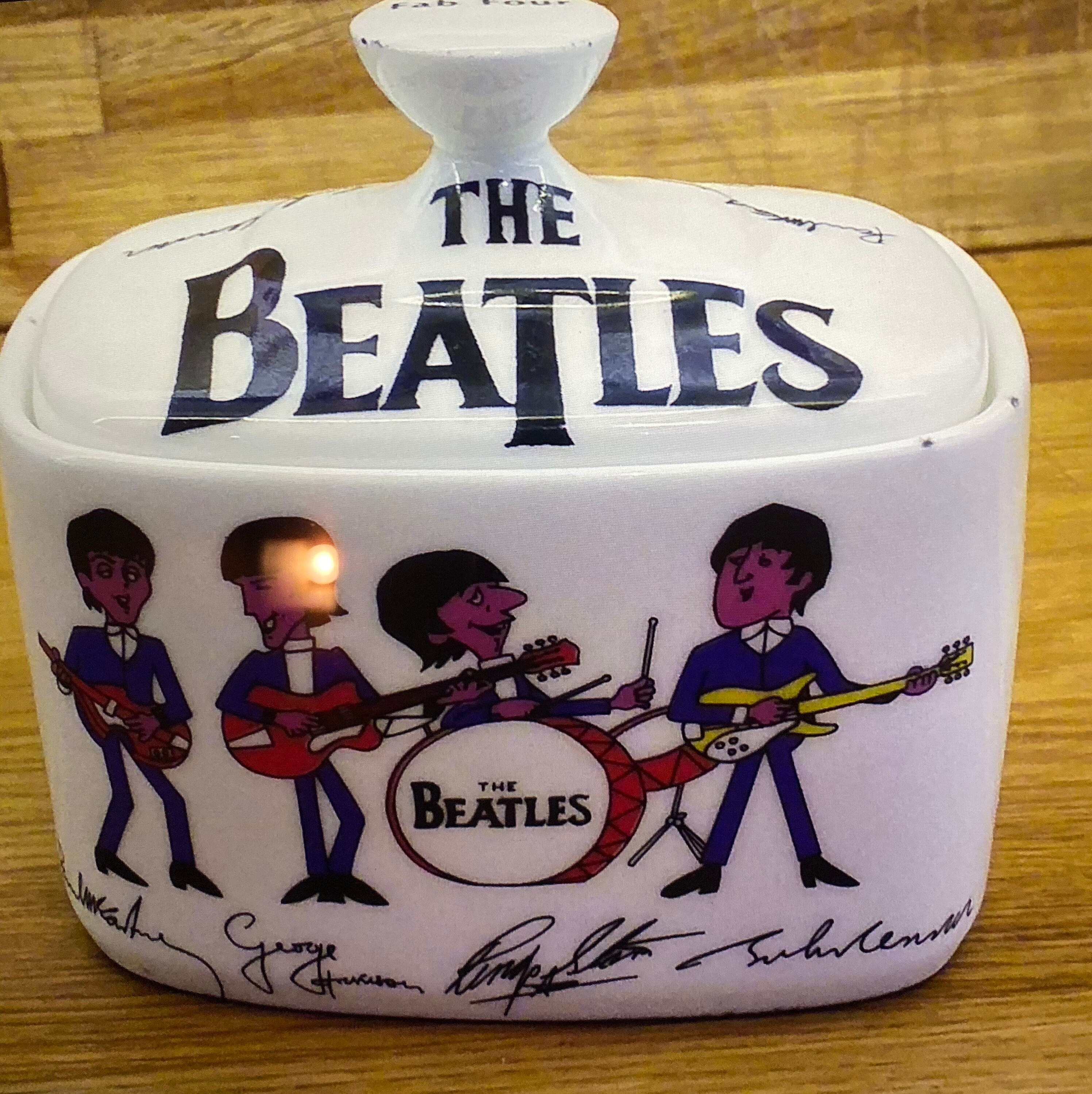 Vintage Beatles Signature Butter/Cheese Dish - Arthur Wood - 1960s