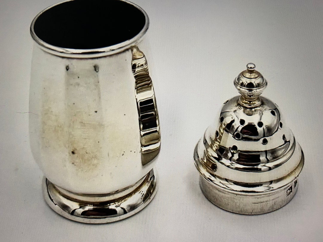 Antique STERLING SILVER PEPPER Pot Birmingham 1953 - Etsy