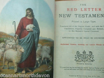 The Red Letter New Testament Ornate Wooden Covers Illustrated Holy ...