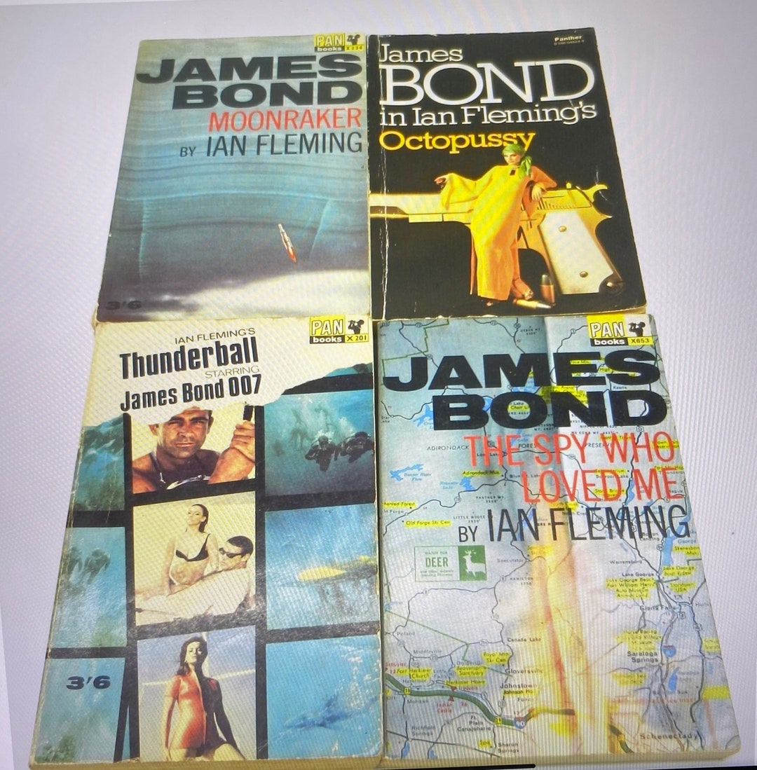 Vintage James Bond OO7 - Ian Fleming X4 Pan and Panther Paperbacks ...