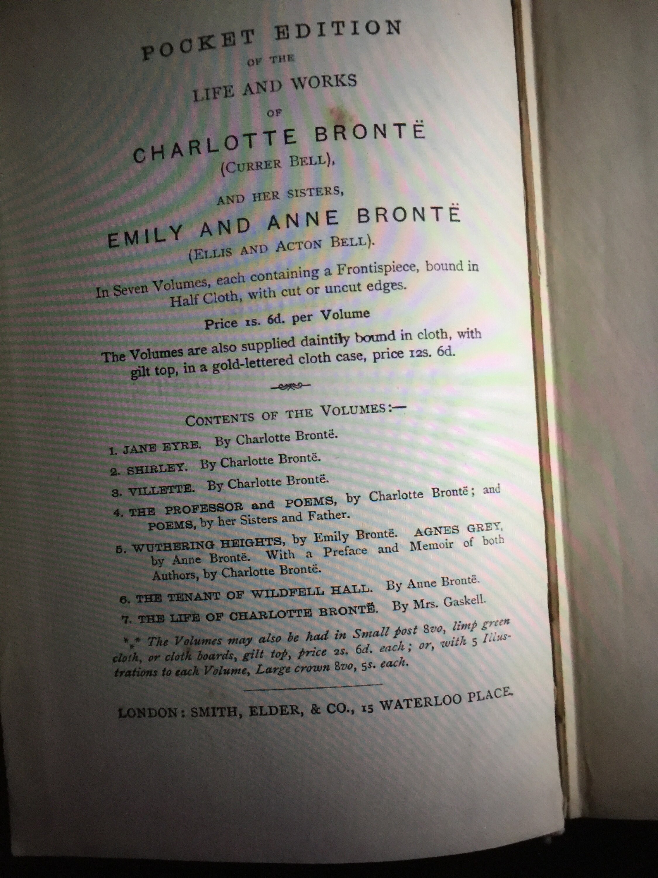 Antique Set of 3 Books by Charlotte Bronte - Currer Bell - Villette ...