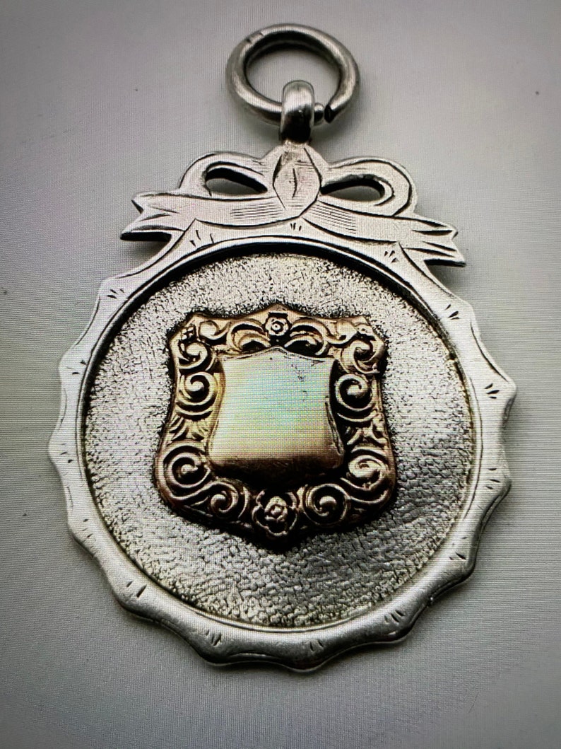 Antique Solid Silver Pocket Watch Chain Fob - Thomas Fattorini - 1923 ...