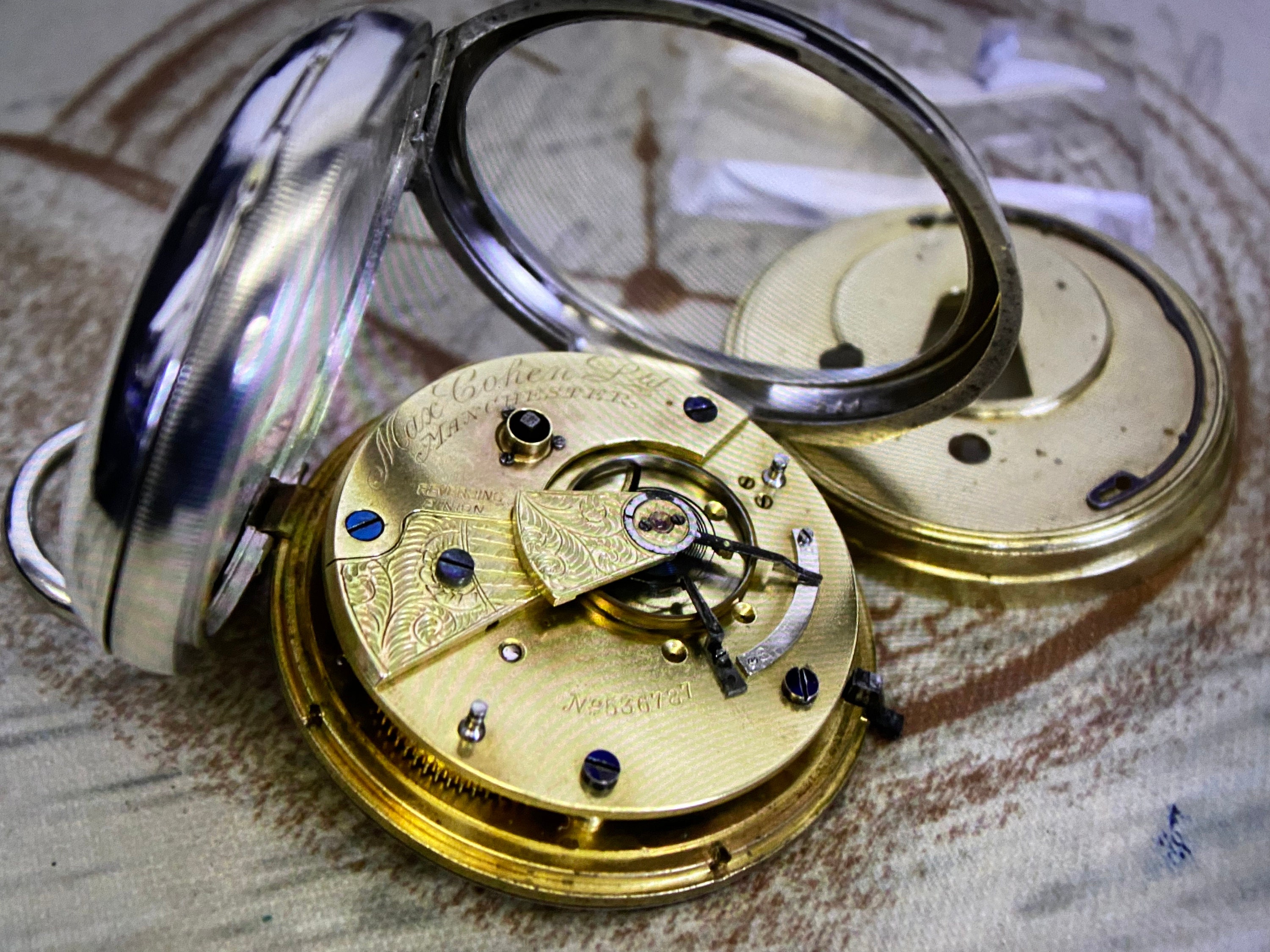 Antique Victorian English Heavy IMPROVED PATENT Silver Pocket Watch ...