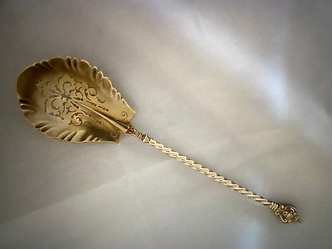 Antique Sterling Silver German Sifter Spoon - 1890 - Etsy