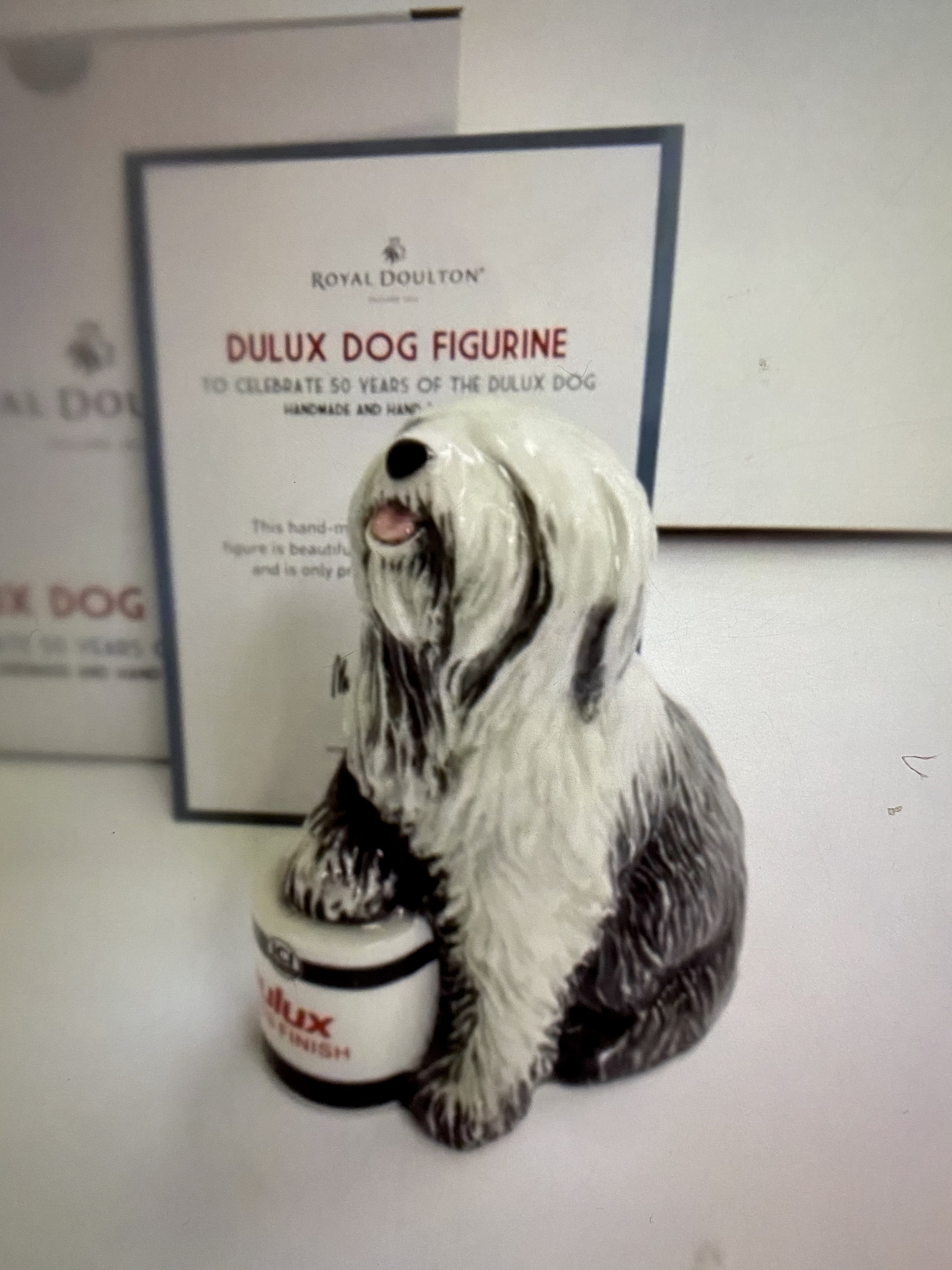 Royal Doulton Dulux Dog Figure - Mint Condition - Certificate and Box