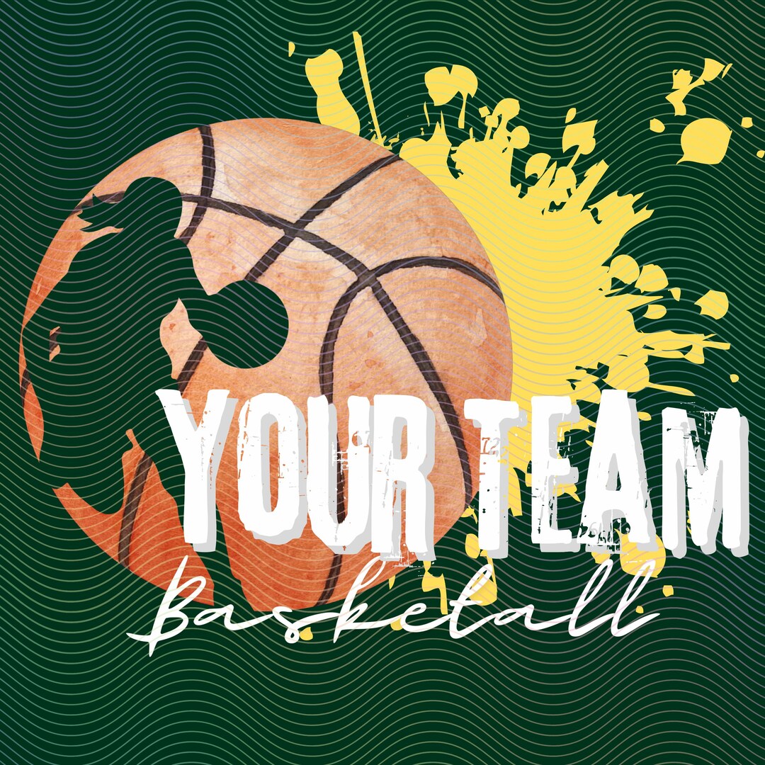 Editable Girls Basketball Splatter PNG SVG Canva Template - Etsy