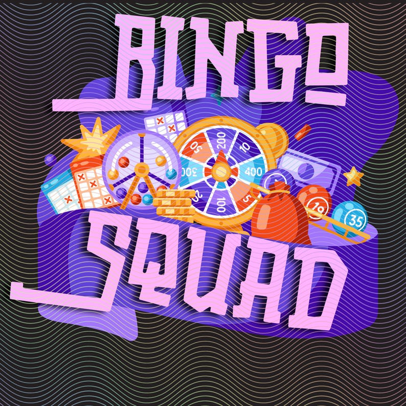 Bingo Squad PNG Charity Bingo Fundraiser Bingo Lover - Etsy