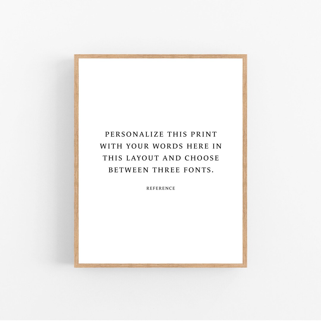 Digital Custom Quote, Printable Wall Art, Your Words Here, Positive ...