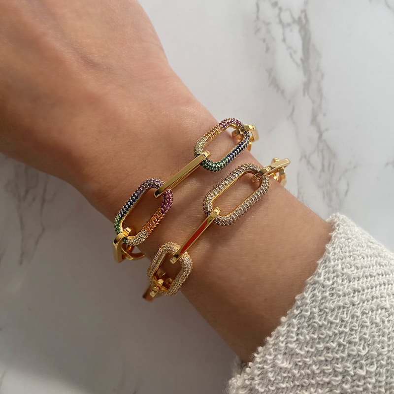 Chunky Paperclip Bracelet - Etsy