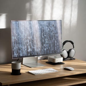 Mac Mini Stand - the Pedestal: Italian Leather, Fits M4 / M4 Pro ...