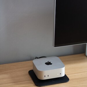 Mac Mini Stand - the Pedestal: Italian Leather, Fits M4 / M4 Pro ...